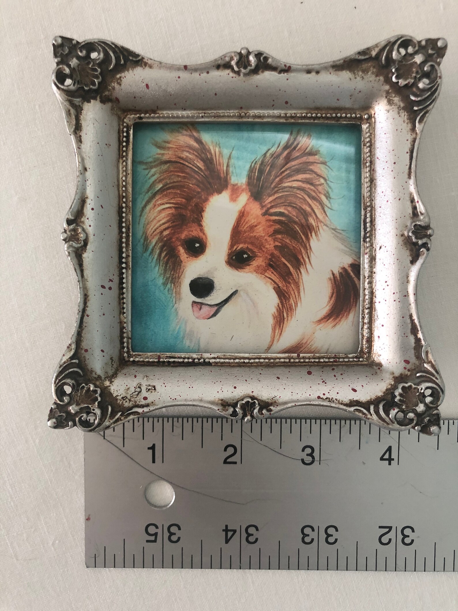 PAPILLON Framed Miniature Art Print Tiny Art Miniature | Etsy