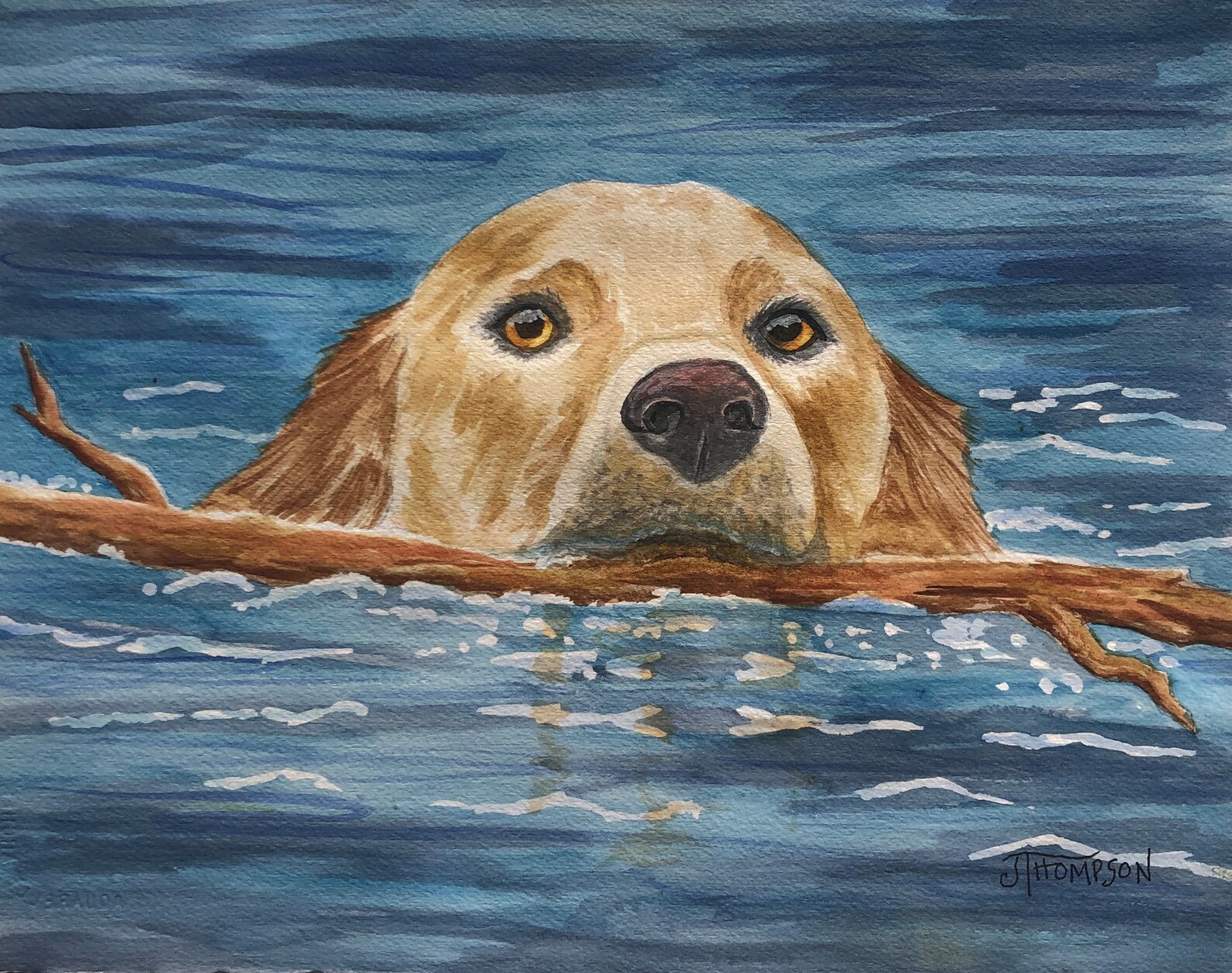 LABRADOR RETRIEVER ART, Original Watercolor Art -or- Giclee Art Print ...