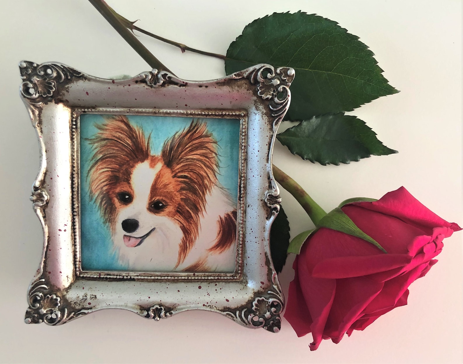PAPILLON Framed Miniature Art Print Tiny Art Miniature | Etsy