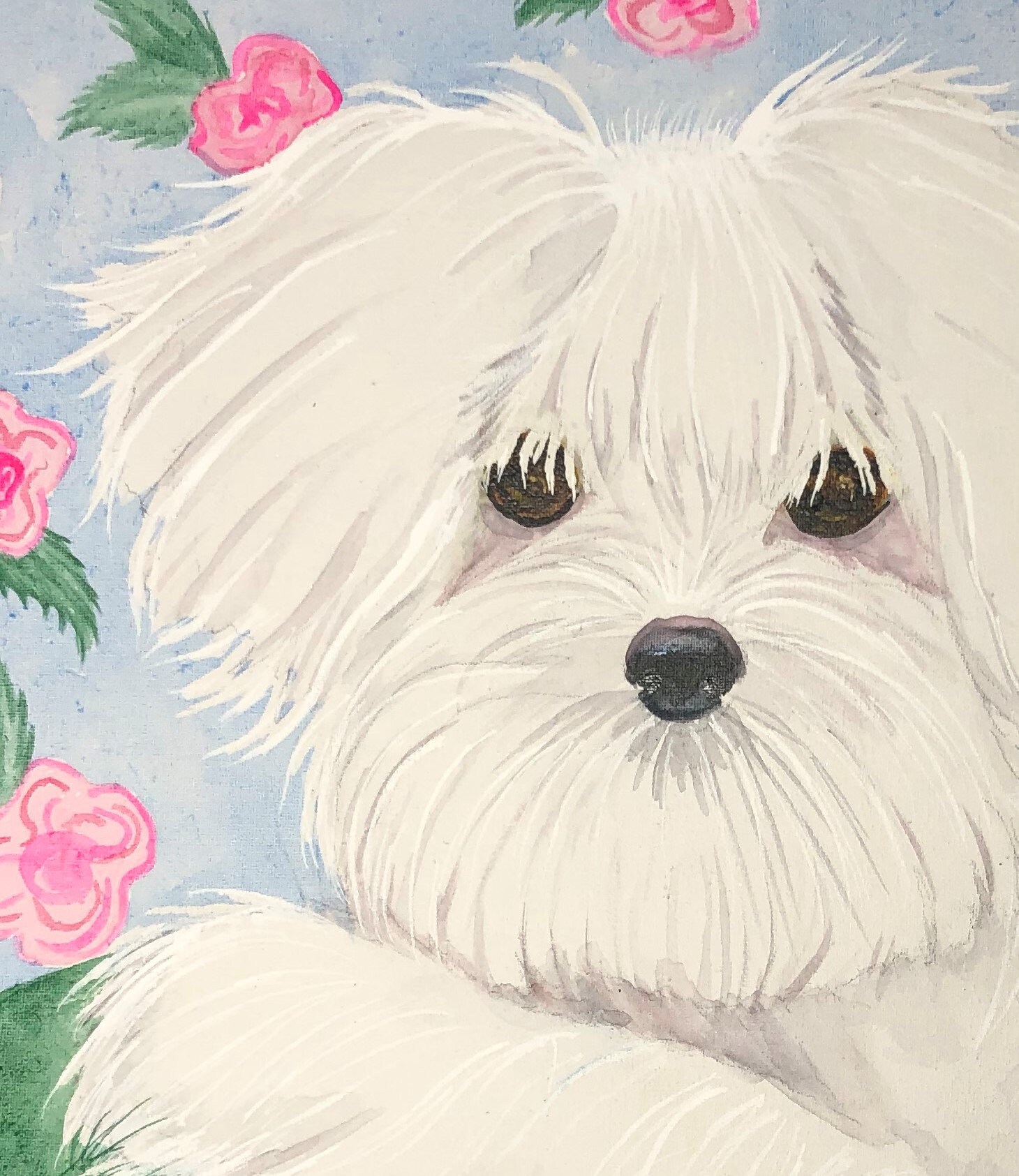 MALTESE ART PRINT Giclee Print from Original Watercolor | Etsy