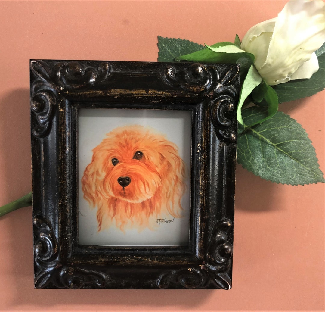 DOODLE Framed Miniature Watercolor Art Print, Miniature Painting ...
