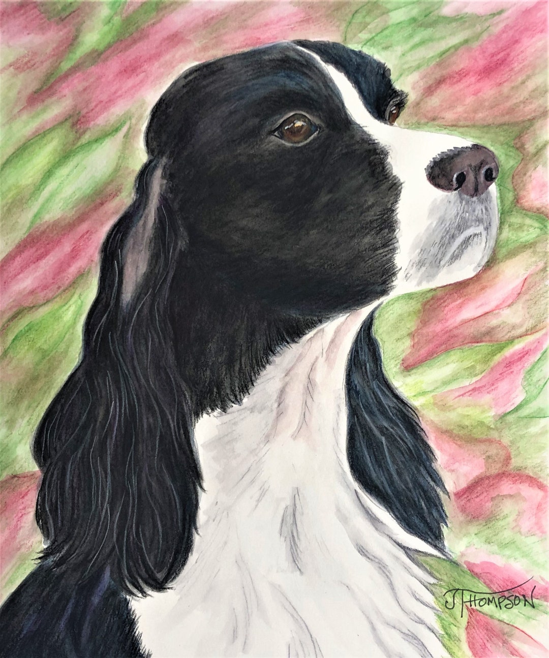 ENGLISH SPRINGER SPANIEL Art, Original Watercolor Painting -or- Giclee ...