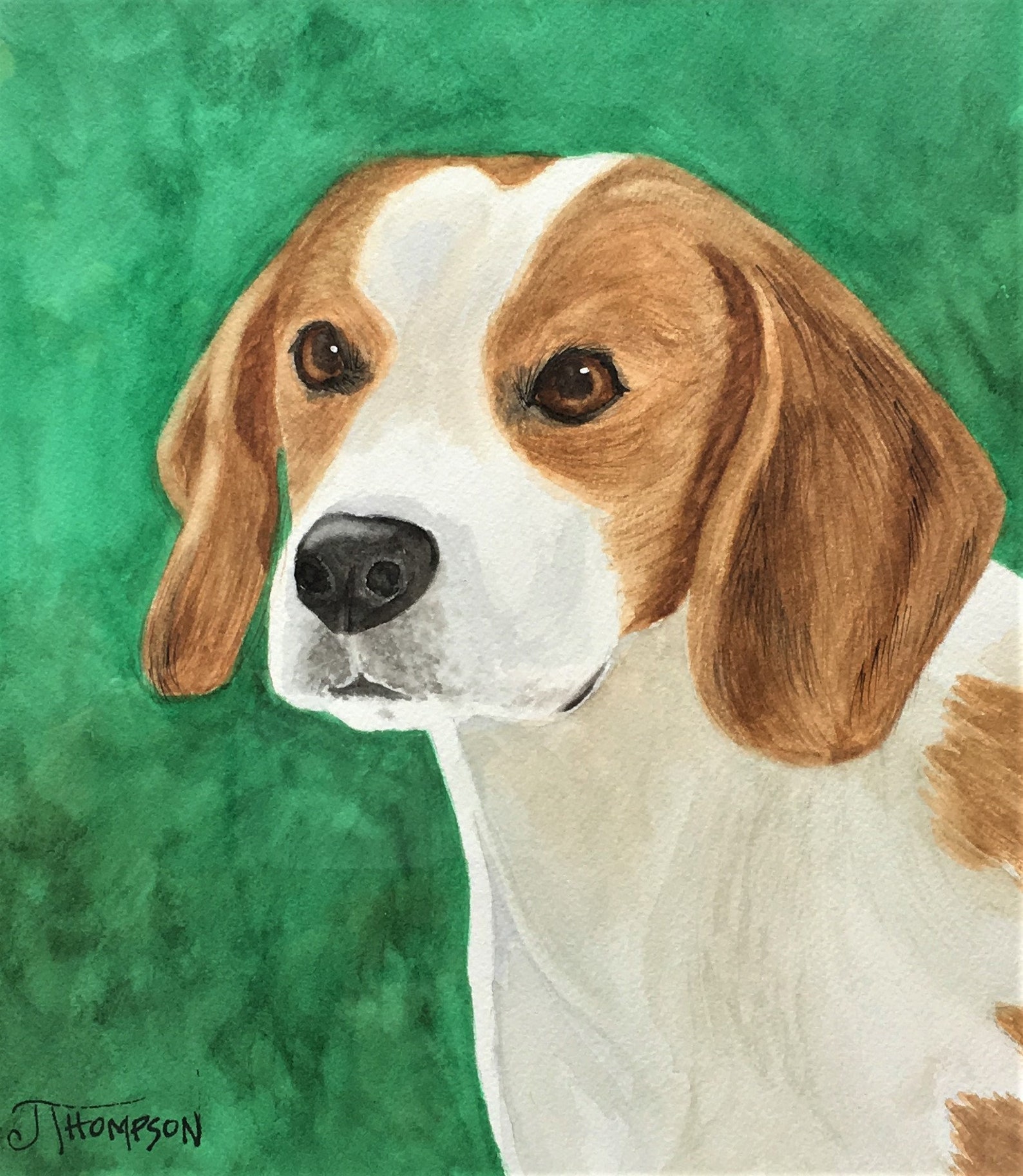 BEAGLE ART PRINT From Original Watercolor Art Giclee Print - Etsy