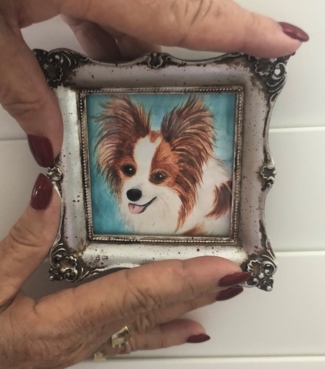 PAPILLON Framed Miniature Art Print Tiny Art Miniature | Etsy