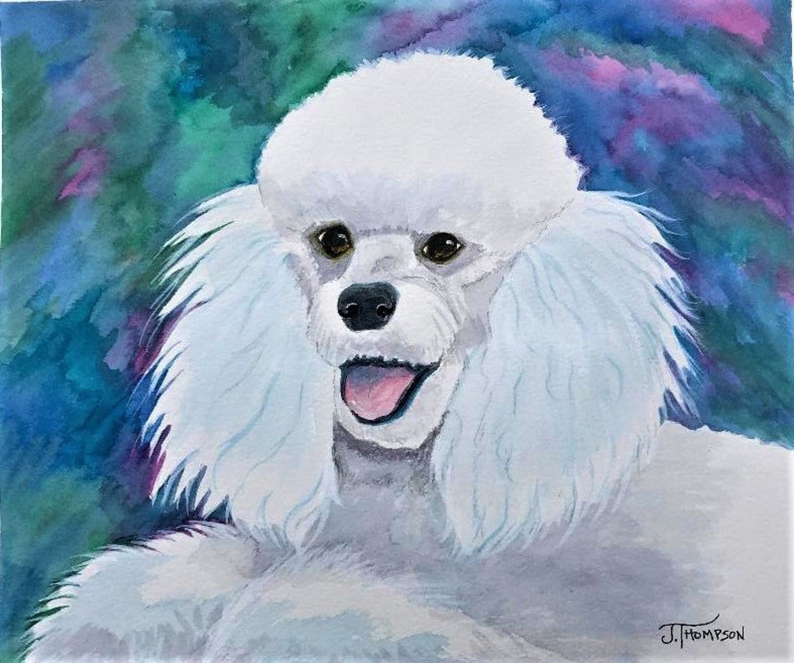 Poodle Art ORIGINAL Watercolor Painting OR Giclee Print, Gift for ...