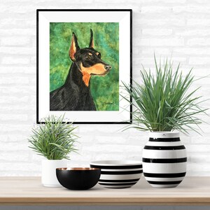 DOBERMAN PINSCHER Art, Original Watercolor Painting -OR- Giclee Print ...