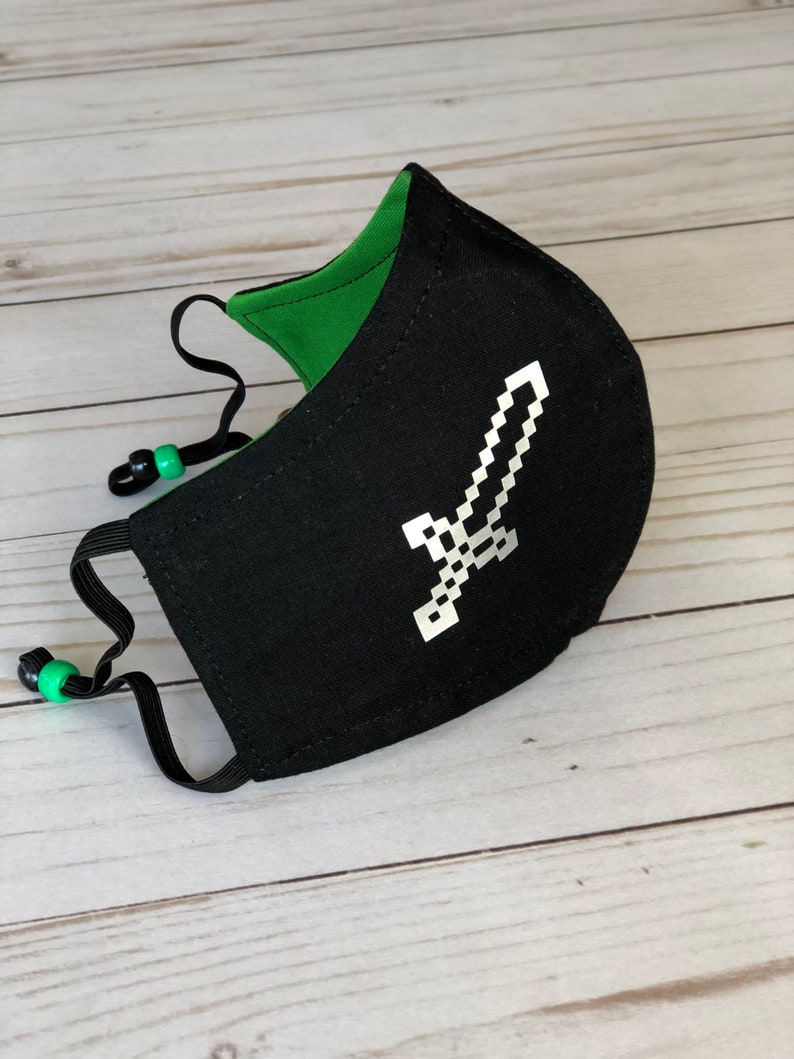 WASHABLE FACE MASK Minecraft Mask Minecraft Face Mask Boys | Etsy