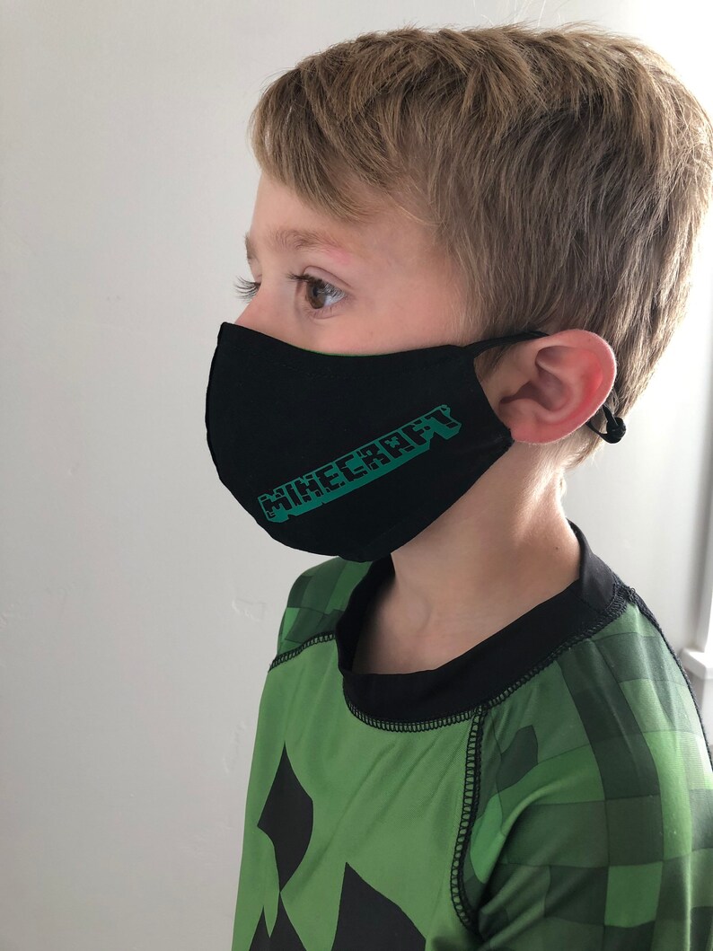 WASHABLE FACE MASK Minecraft Mask Minecraft Face Mask Boys | Etsy