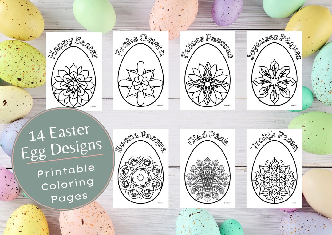 Easter Egg Coloring Printable | Decoration Fun Around the World | Coloring Sheets for Kids ...