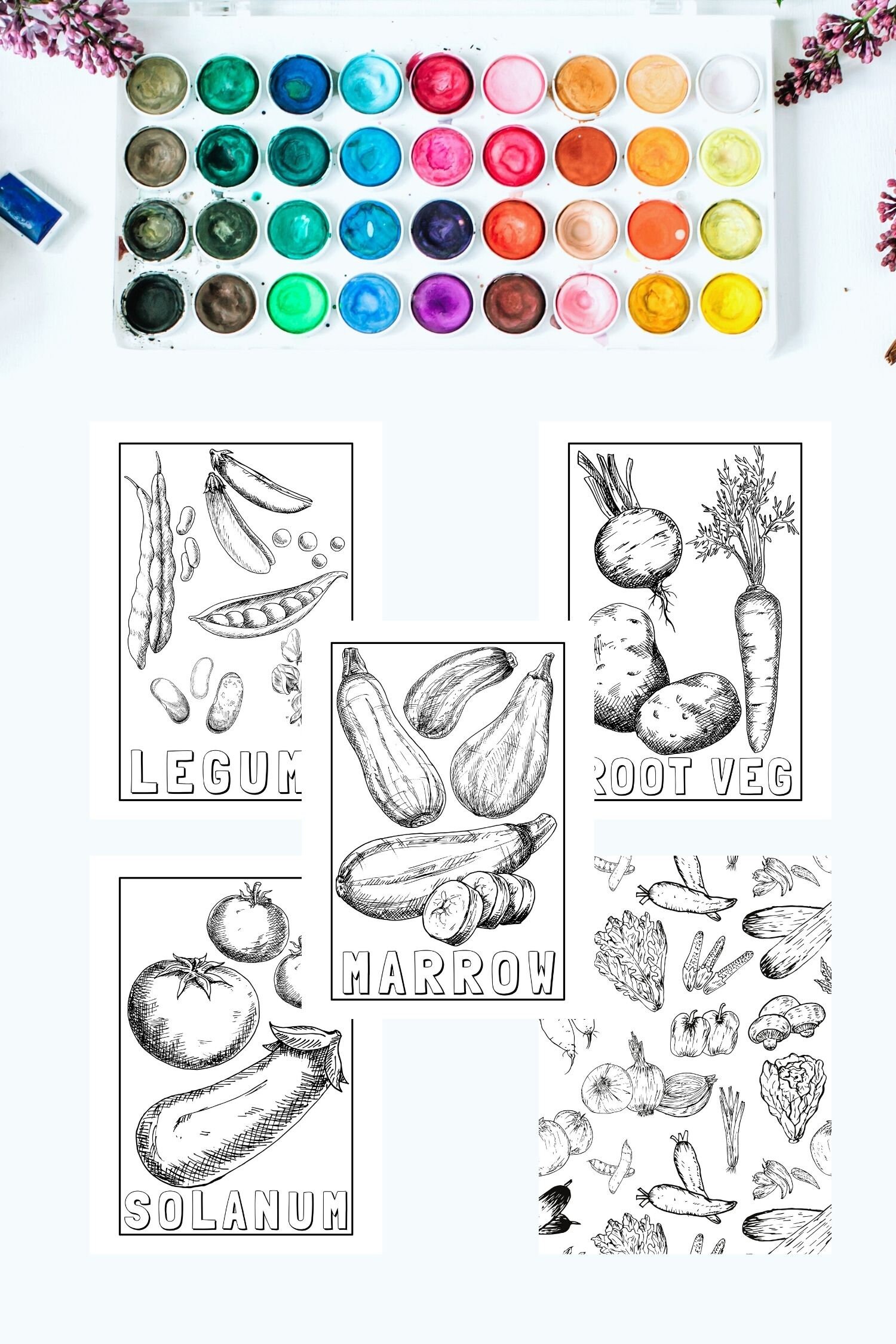 My Vegetable Coloring Book Kids Coloring Fun Educational Gardening ...