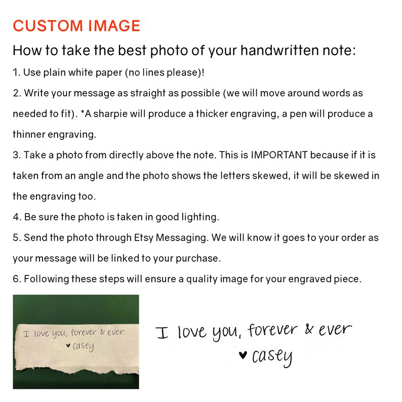 ADD a Custom Message to the Back or Opposite Side of Your - Etsy