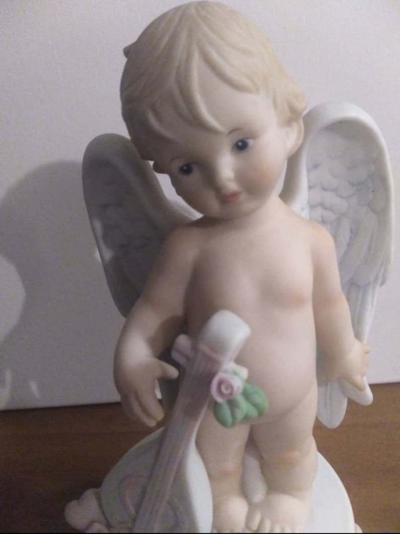 Enesco Angel Cupid Musical Figurine - Etsy