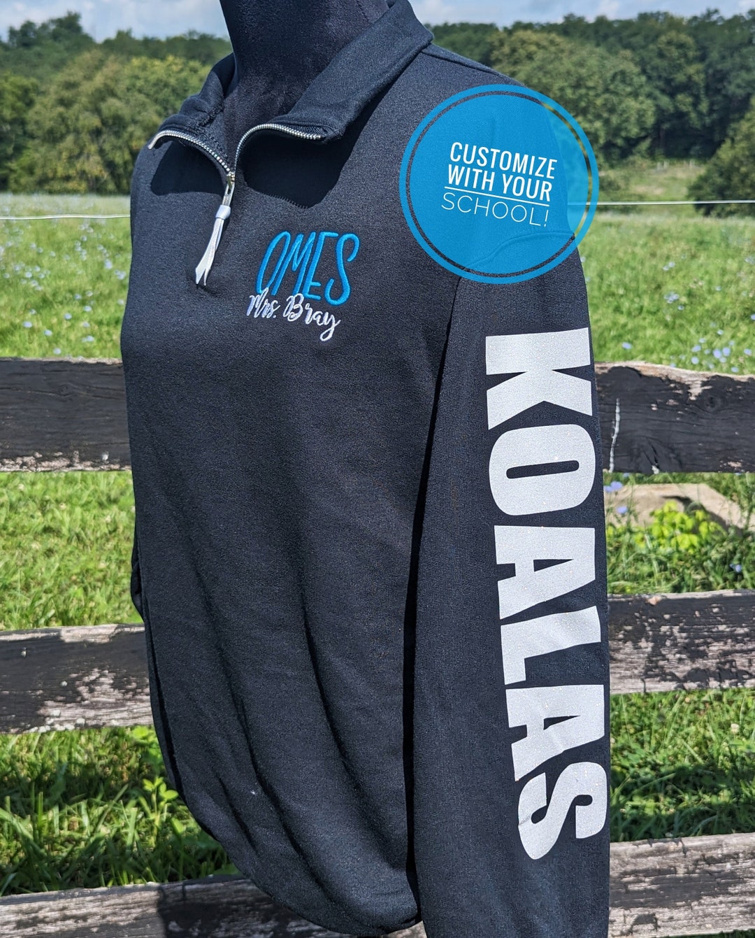 Custom School Spirit Mascot Pullover Sweatshirt, Personalized Mascot ...