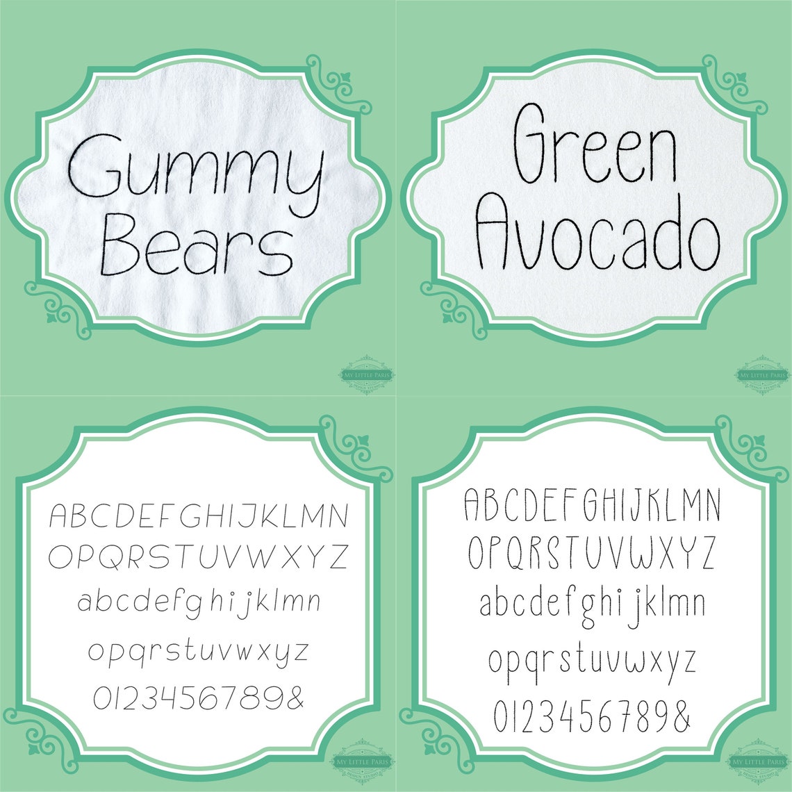 DST Bean Stitch Embroidery Font Bundle 5 0.75 1 - Etsy