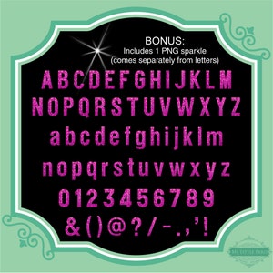 PNG Glitter Clip Art Letters Font Numbers Instant Download Files Pink ...