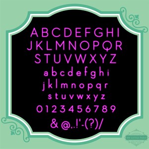 Neon Alphabet PNG Clip Art Letters Font Numbers Instant Download Files ...