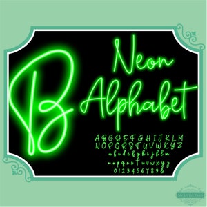 Neon Script Line Glow Effect Alphabet PNG Clip Art Letters Script Font ...