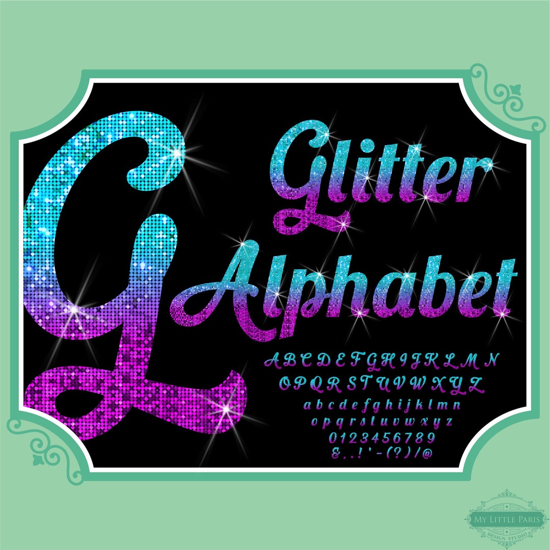 PNG Glitter Clip Art Letters Script F Font Numbers Instant Download ...