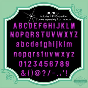 PNG Glitter Clip Art Letters Font Numbers Instant Download Files Pink ...