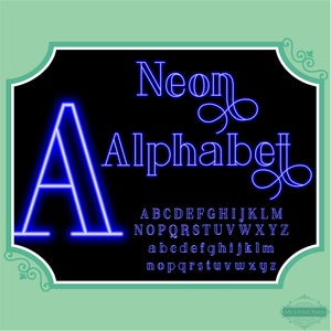 Neon Script Line Glow Effect Alphabet PNG Clip Art Letters Script Font ...
