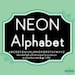 Neon Alphabet PNG Clip Art Letters Font Numbers Instant - Etsy