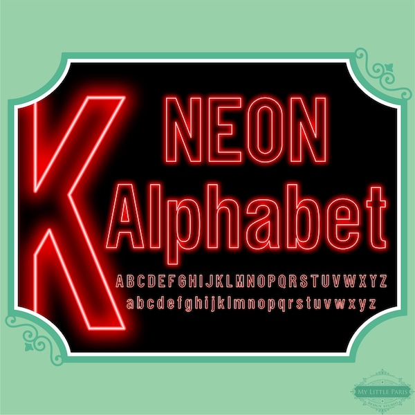 Neon Letters - Etsy