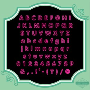 Neon Glow Effect Alphabet PNG Clip Art Pink Letters Font Numbers ...