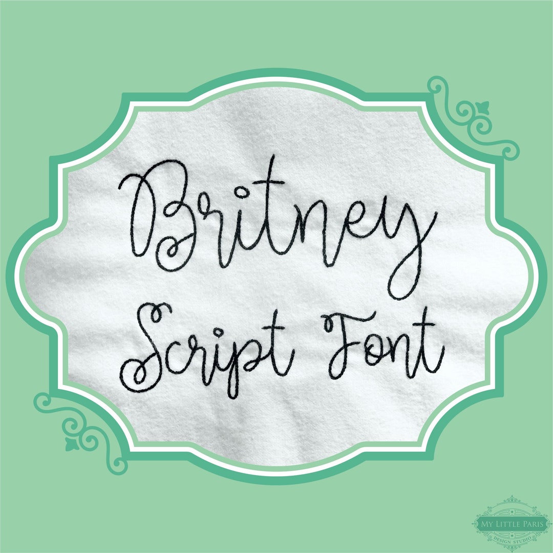 Embroidery Bean Stitch Britney Font - 0.75" 1" 1.5" 2" 2.5" - BX ...