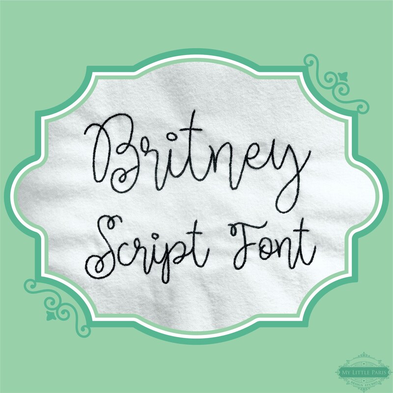 Britney Fonts - Etsy