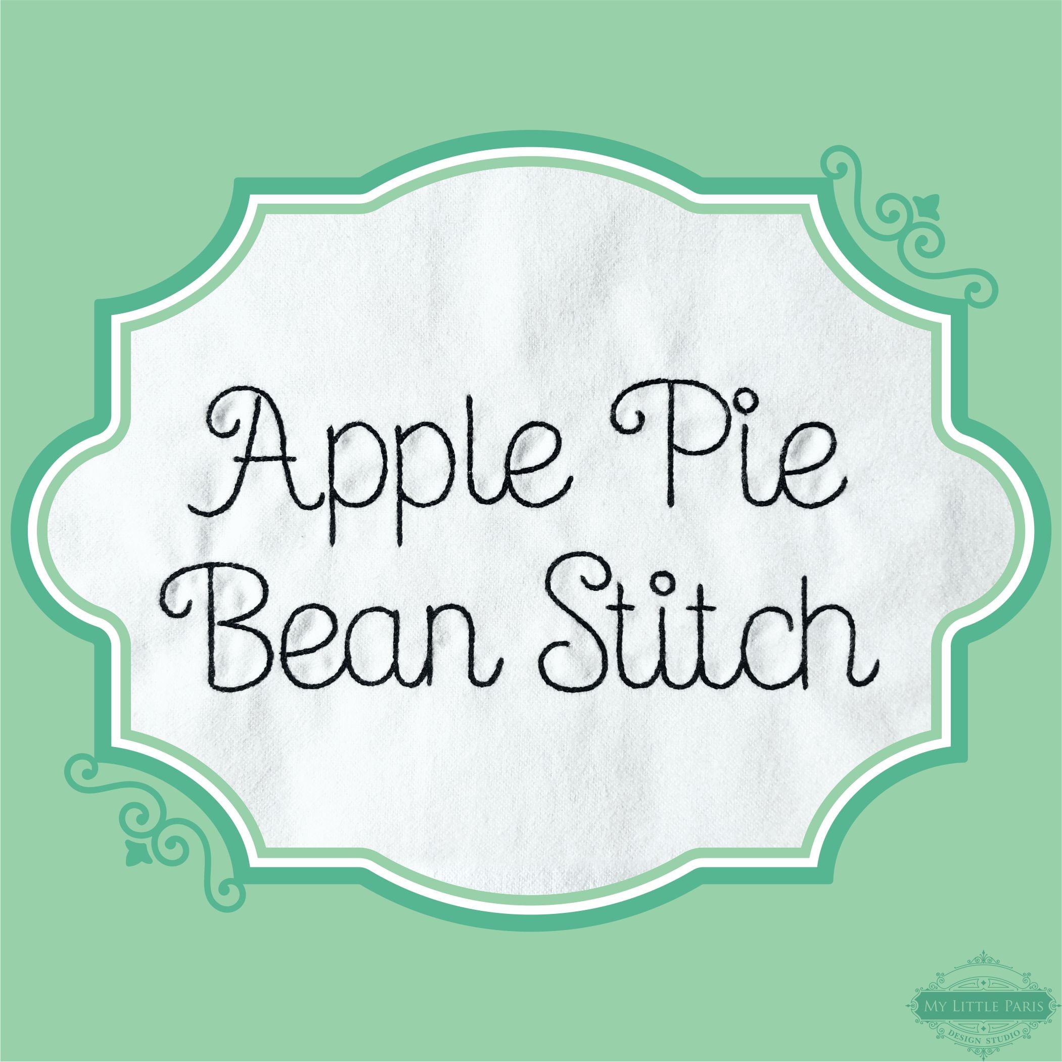 Embroidery Bean Apple Pie Script Font 0.75 1 - Etsy