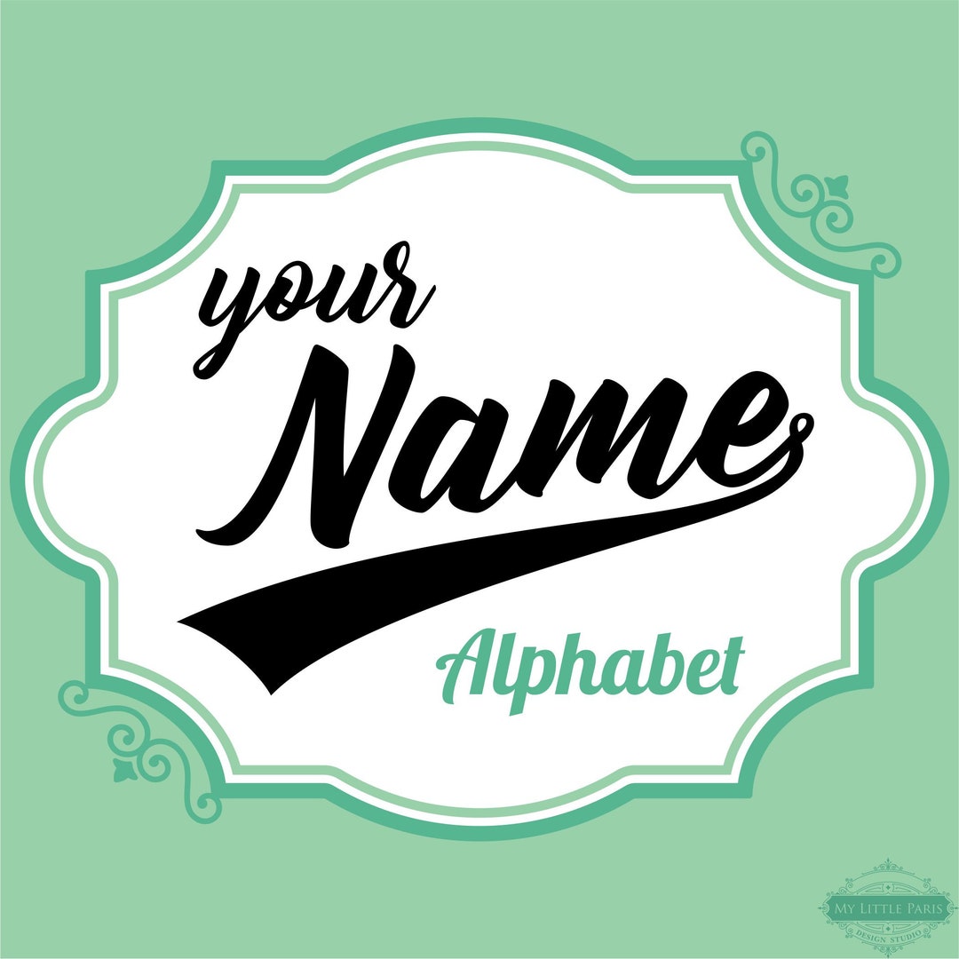 SVG Alphabet Clip Art Sport Tail Letters Instant Download Files - Etsy