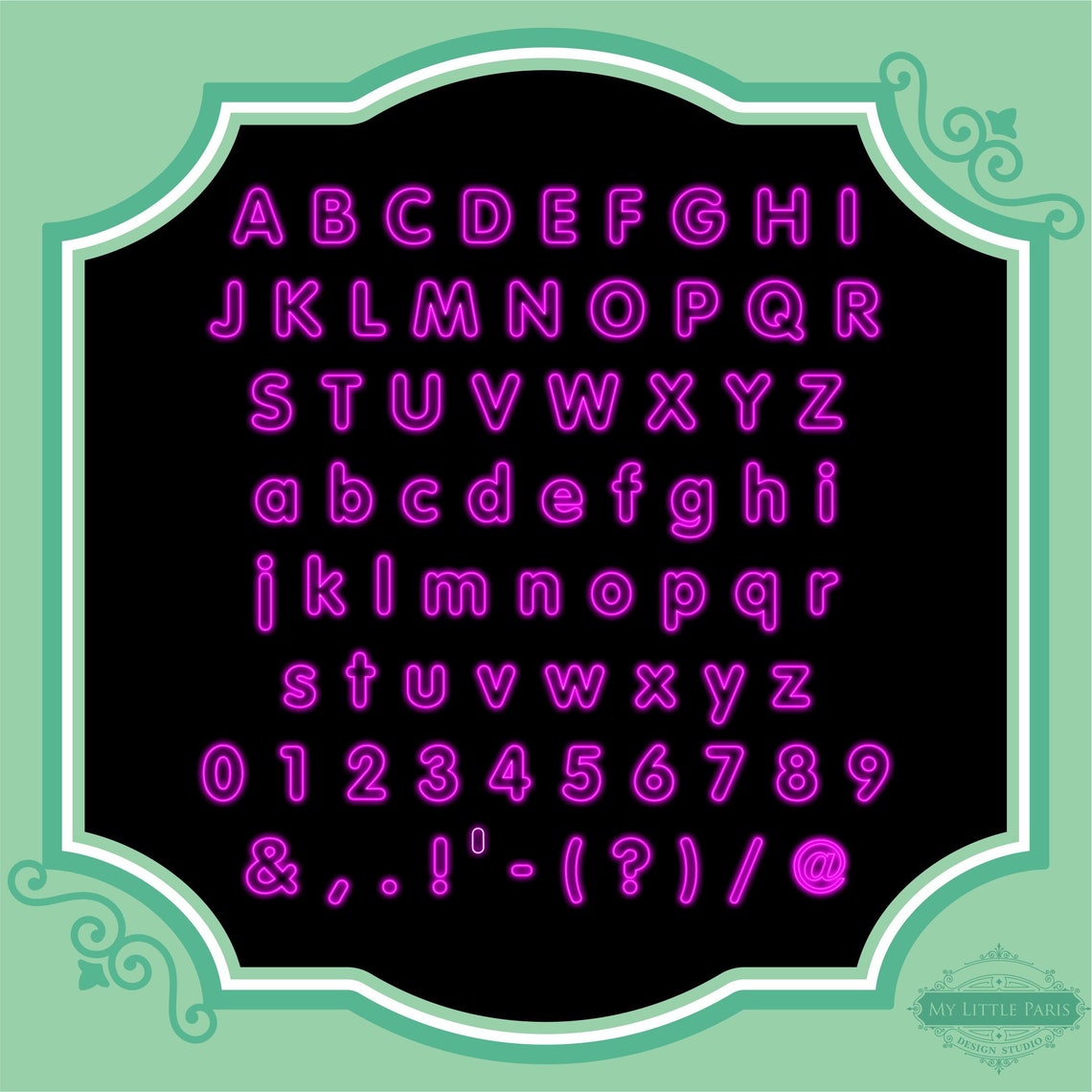 Neon Glow Effect Bundle 4 Colors Alphabet PNG Clip Art Letters | Etsy