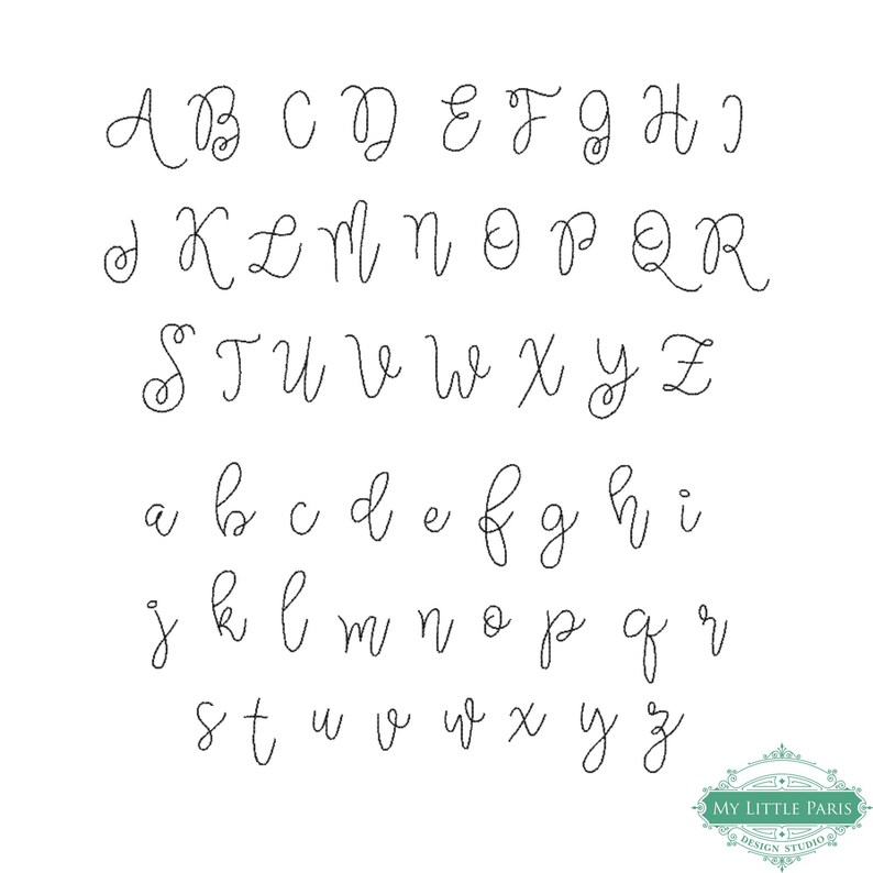 Embroidery Bean Stitch Britney Font - 0.75" 1" 1.5" 2" 2.5" - BX ...