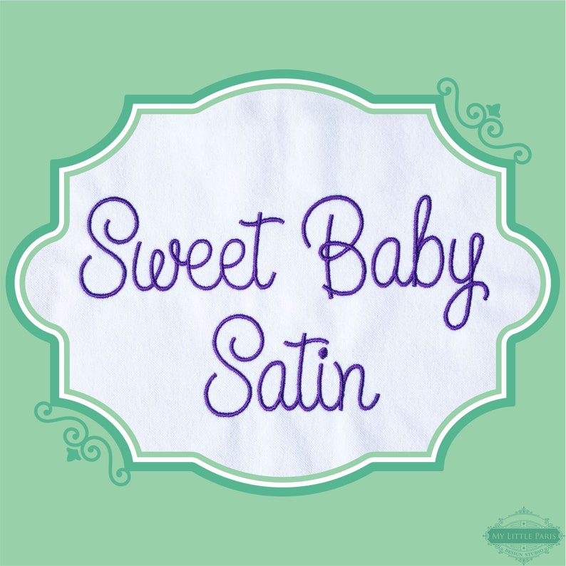 Embroidery Sweet Baby Satin Font - 0.75" 1" 1.5" 2" - BX Included - 11 ...