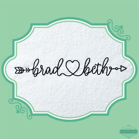 Stickdatei Bean Brad Beth Script Font 075 1 | Etsy