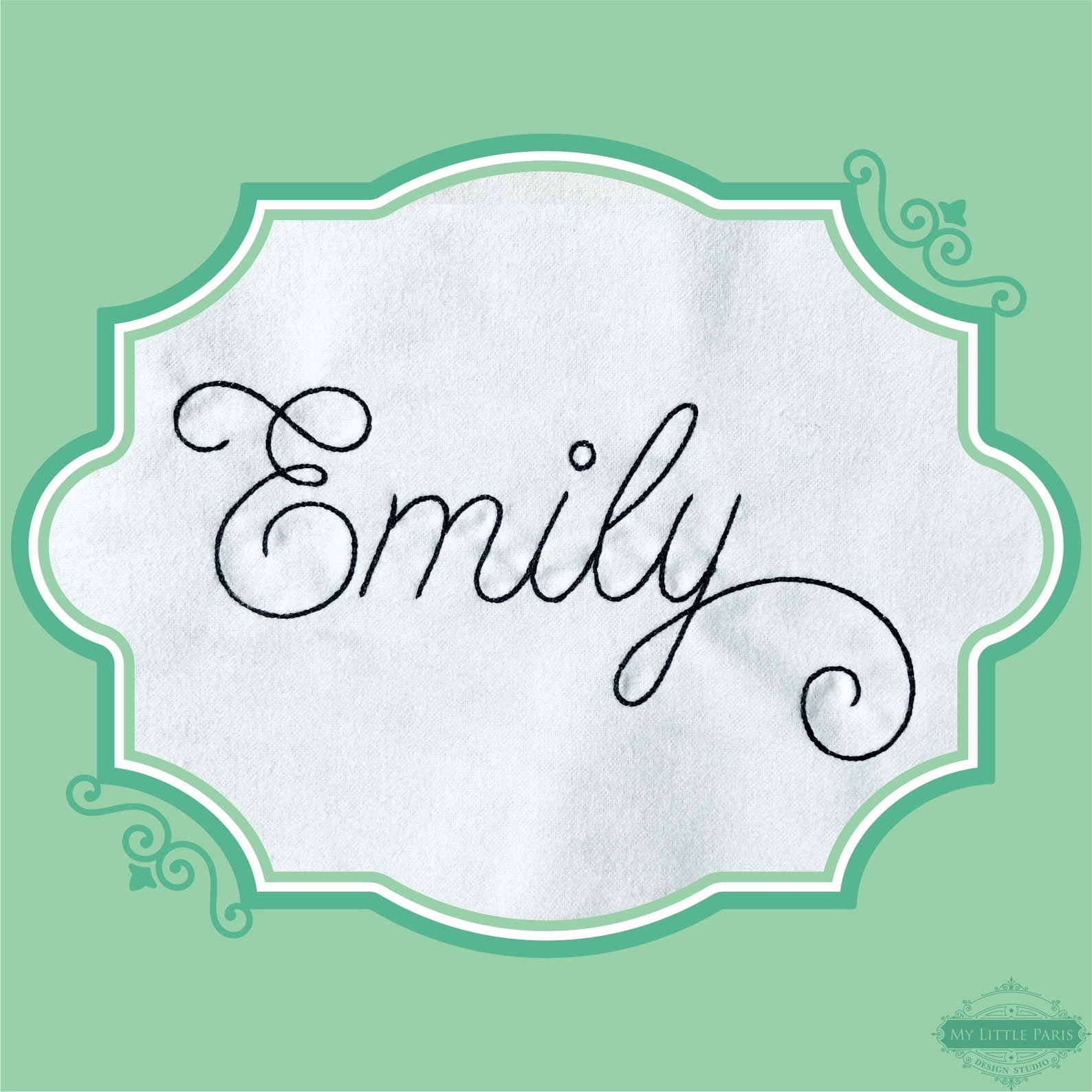 Embroidery Bean Stitch Emily Font - 0.75" 1" 1.5" 2" - BX Included - 11 ...