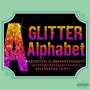 PNG Glitter Clip Art Letters Font Numbers Instant Download Files Yellow ...