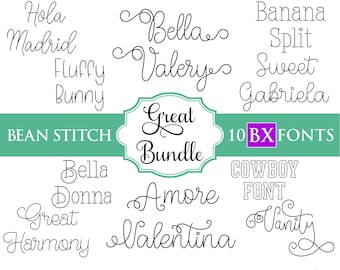 Embroidery Bean Stitch Emily Font 0.75 1 - Etsy