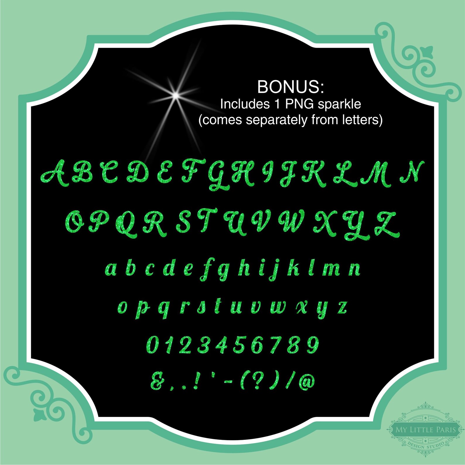 PNG Glitter Sparkle Clip Art Letters Font Numbers Instant - Etsy