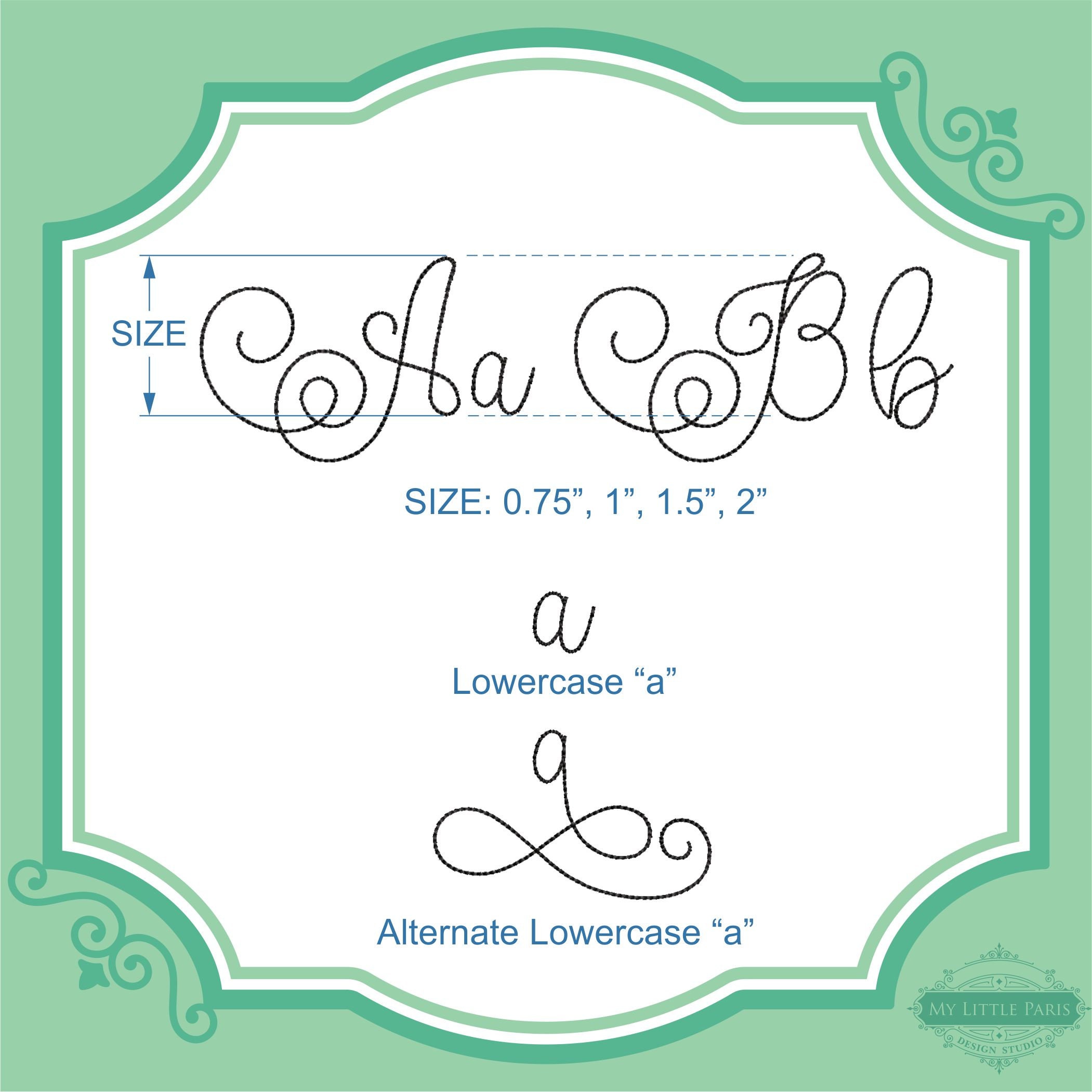 Embroidery Bean Vanity Script Font 0.75 1 | Etsy