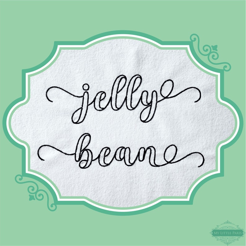 Embroidery Bean Stitch Jelly Bean Font 0.75 1 - Etsy