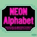 Neon Glow Effect Alphabet PNG Clip Art Letters Font Instant Download ...