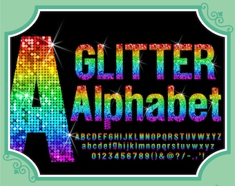 PNG Glitter Sparkle Clip Art Letters Font Numbers Instant Download ...