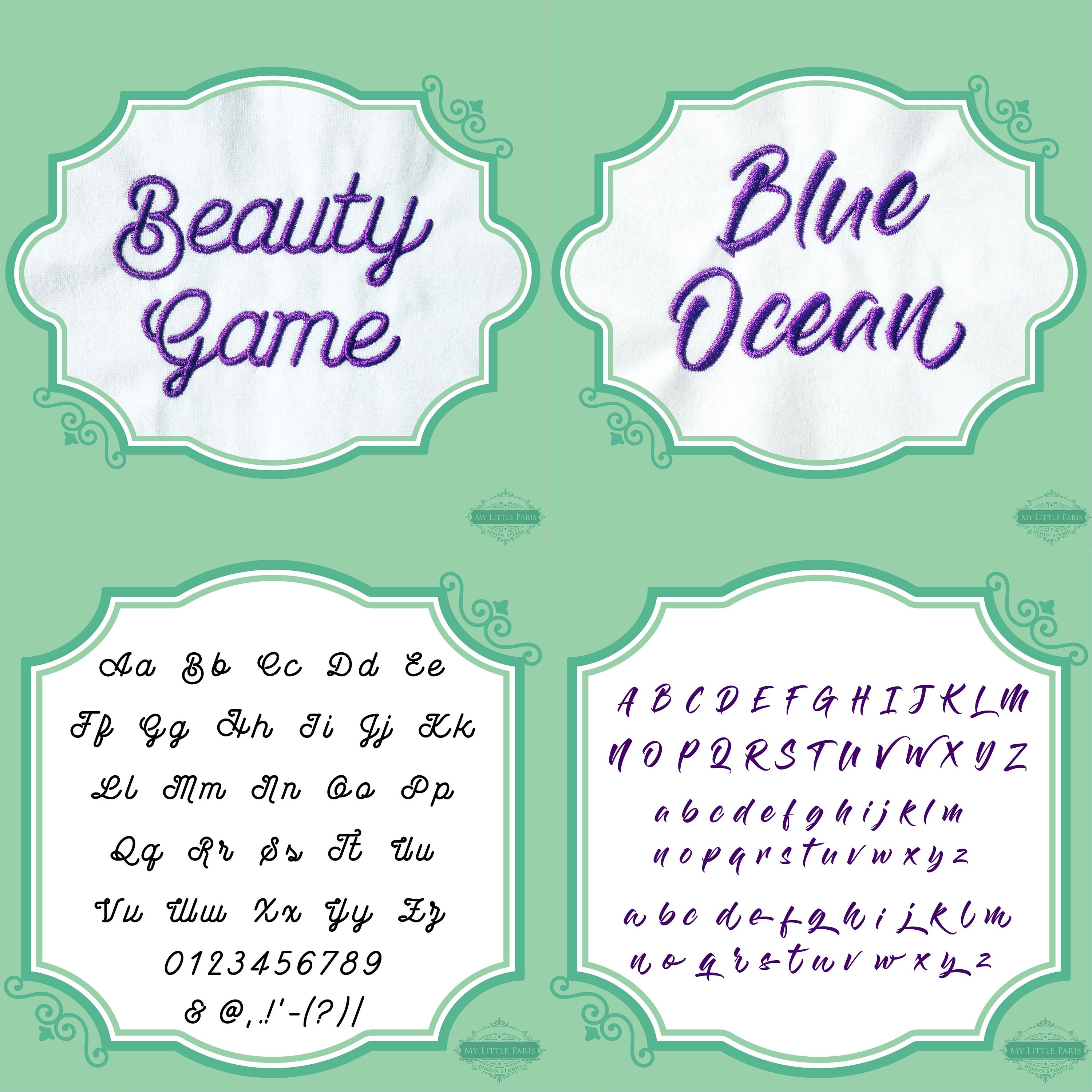 BX Embroidery Font Bundle #1 - 0.75