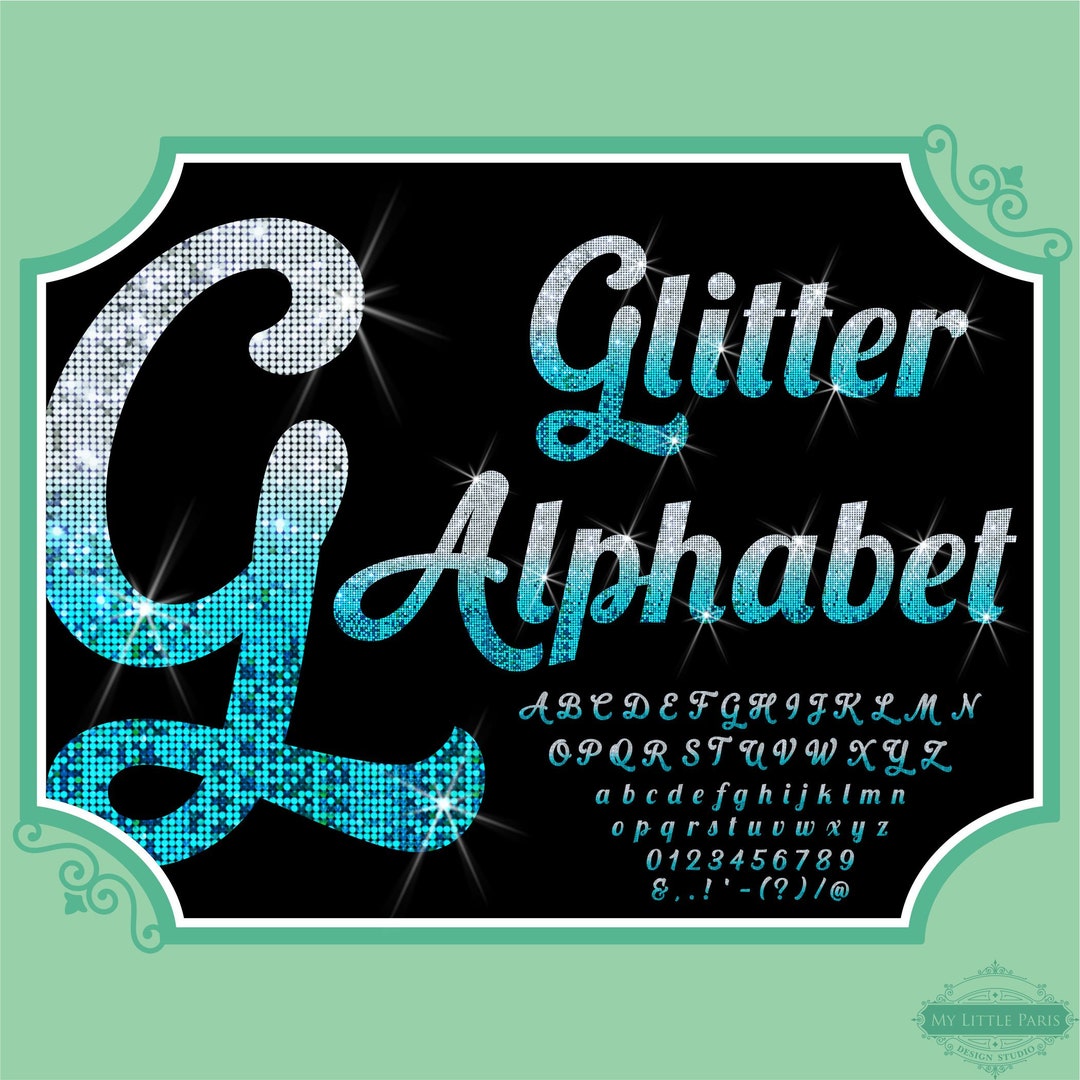 PNG Glitter Clip Art Letters Script C Font Numbers Instant Download ...