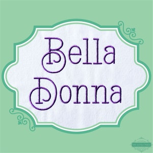 Machine Embroidery Font Bella - Etsy