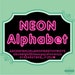 Neon Glow Effect Alphabet PNG Clip Art Pink Letters Font - Etsy