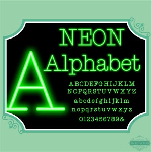 Neon Line Glow Effect Alphabet PNG Clip Art Letters Typewriter Font ...