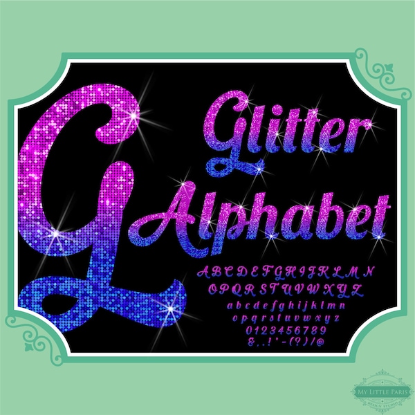 Glitter Letters - Etsy