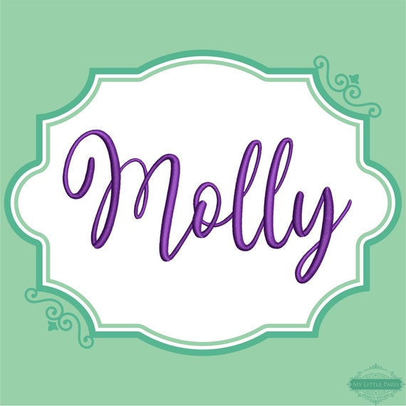 Embroidery Font Molly 0.75 1 1.5 2 | Etsy